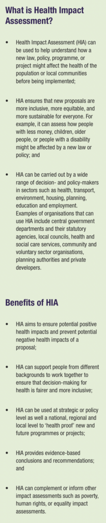 Health Impact Assessment (HIA): How new HIA Guidance can help to build ...